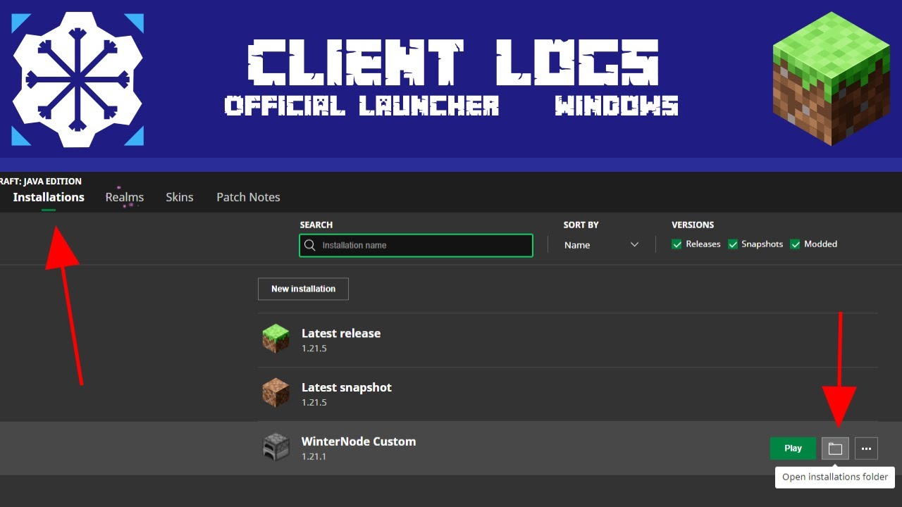 Getting your Client Logs for the Windows Minecraft Launcher - YouTube