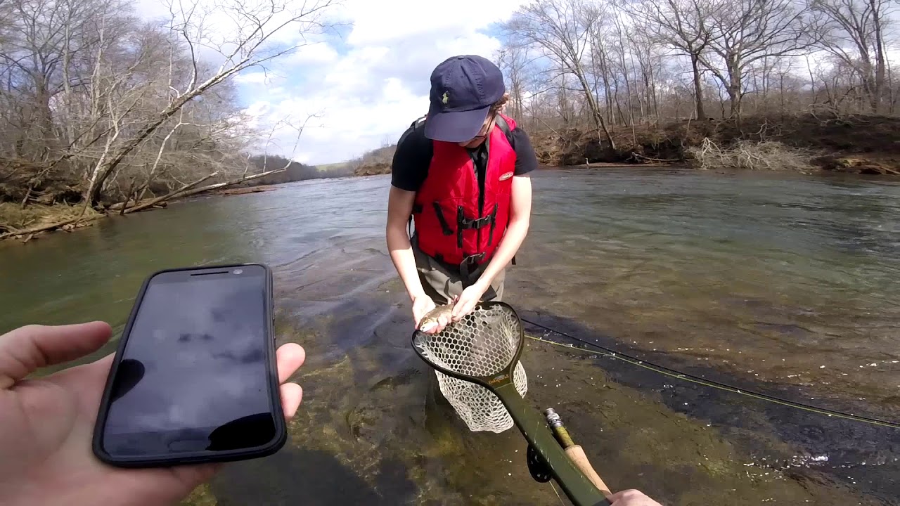 Fly Fishing the Chattahoochee River with special guest Victor - YouTube