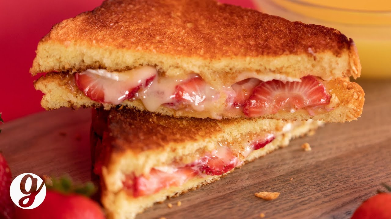 Sweet Grilled Cheese Recipe with Strawberries & Champagne Sauce ...
