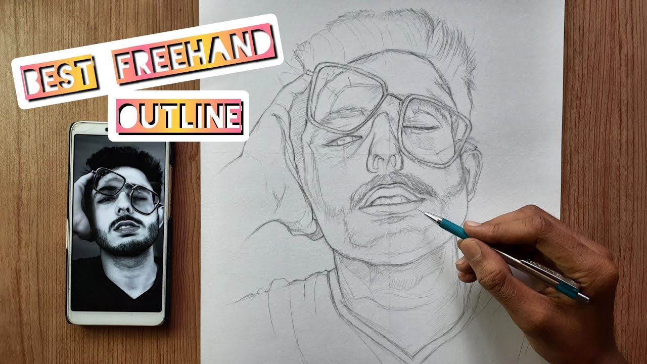 How to draw freehand Outline ?🤔 | basic of drawing - YouTube