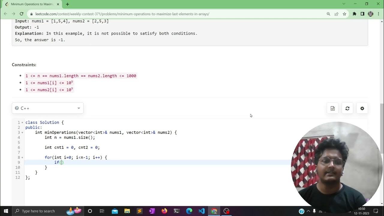 2934. Minimum Operations to Maximize Last Elements in Arrays - YouTube
