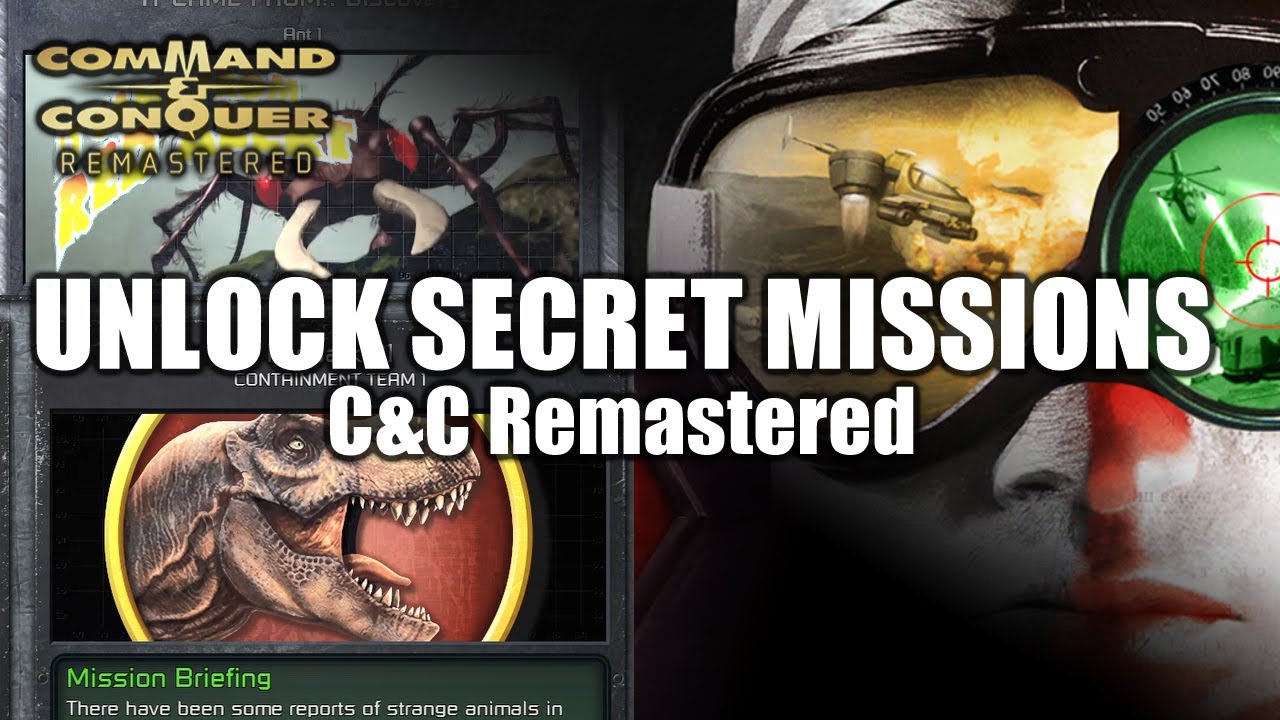 C&C Remastered Unlock Secret Dinosaur & Ant Missions (Command & Conquer ...