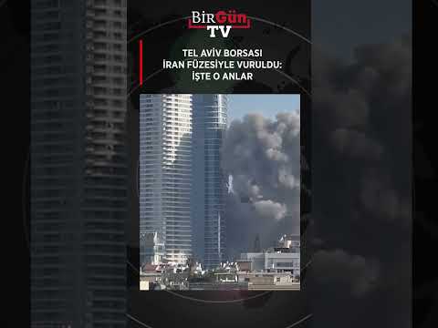 Tel Aviv Borsası İran füzesiyle vuruldu: İşte o anlar