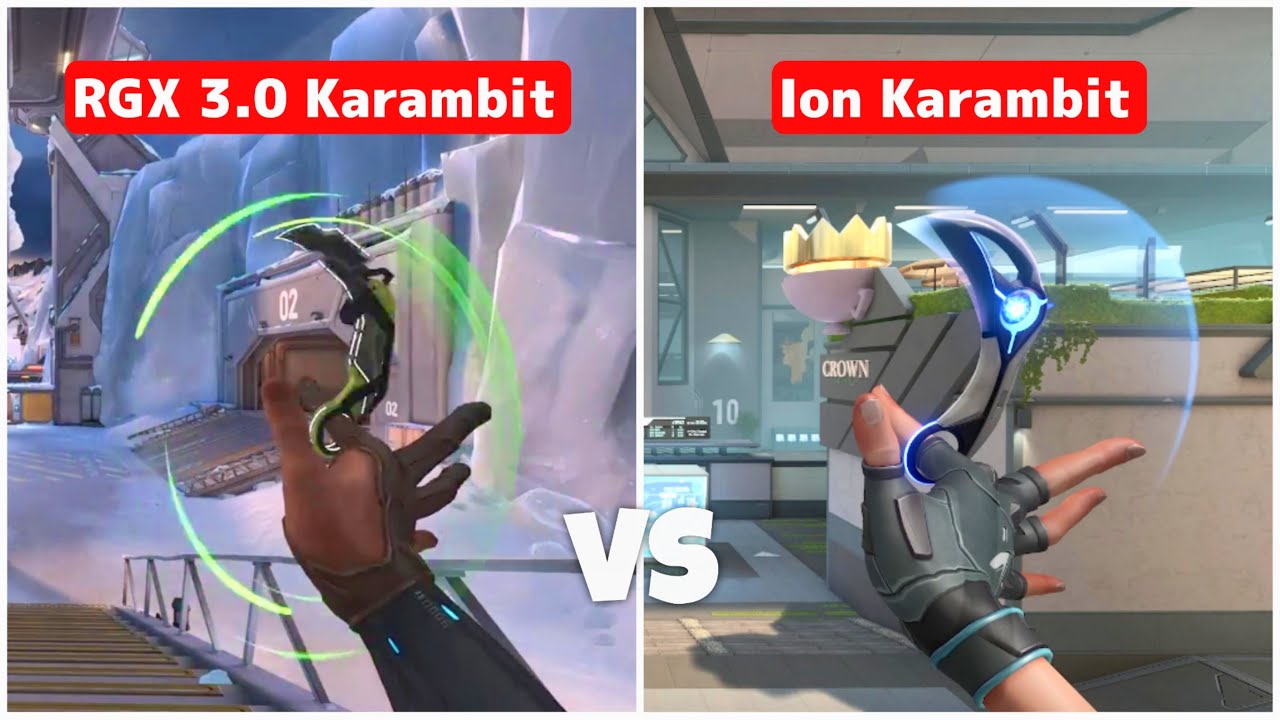 New RGX 3.0 Karambit vs Ion Karambit (Valorant Best Knife Skin) - YouTube