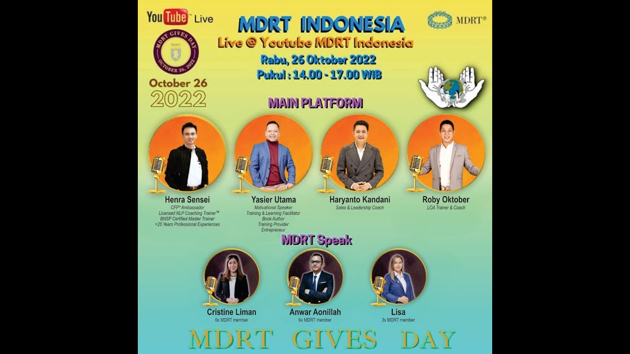 MDRT Gives Day 2022 LIVE Session - YouTube