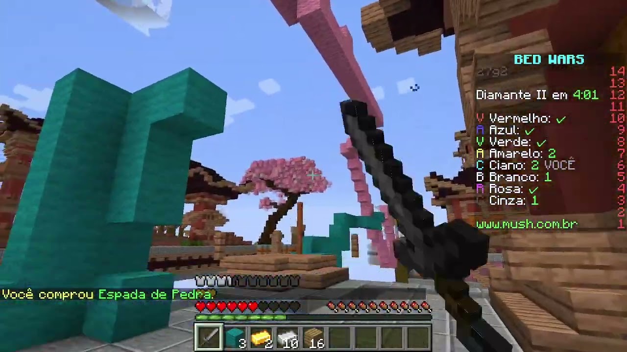 Jogando bed wars(SO BED WAR SEM SKY WARS) - YouTube