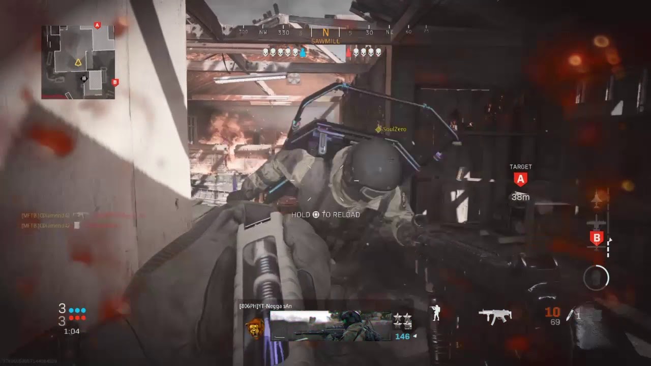 MW Search and Destroy 1v4 - YouTube