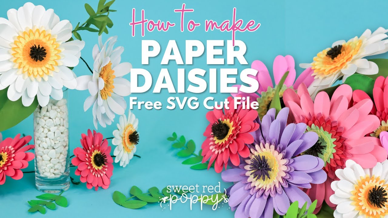 Daisy Paper Flower Template and Tutorial - YouTube