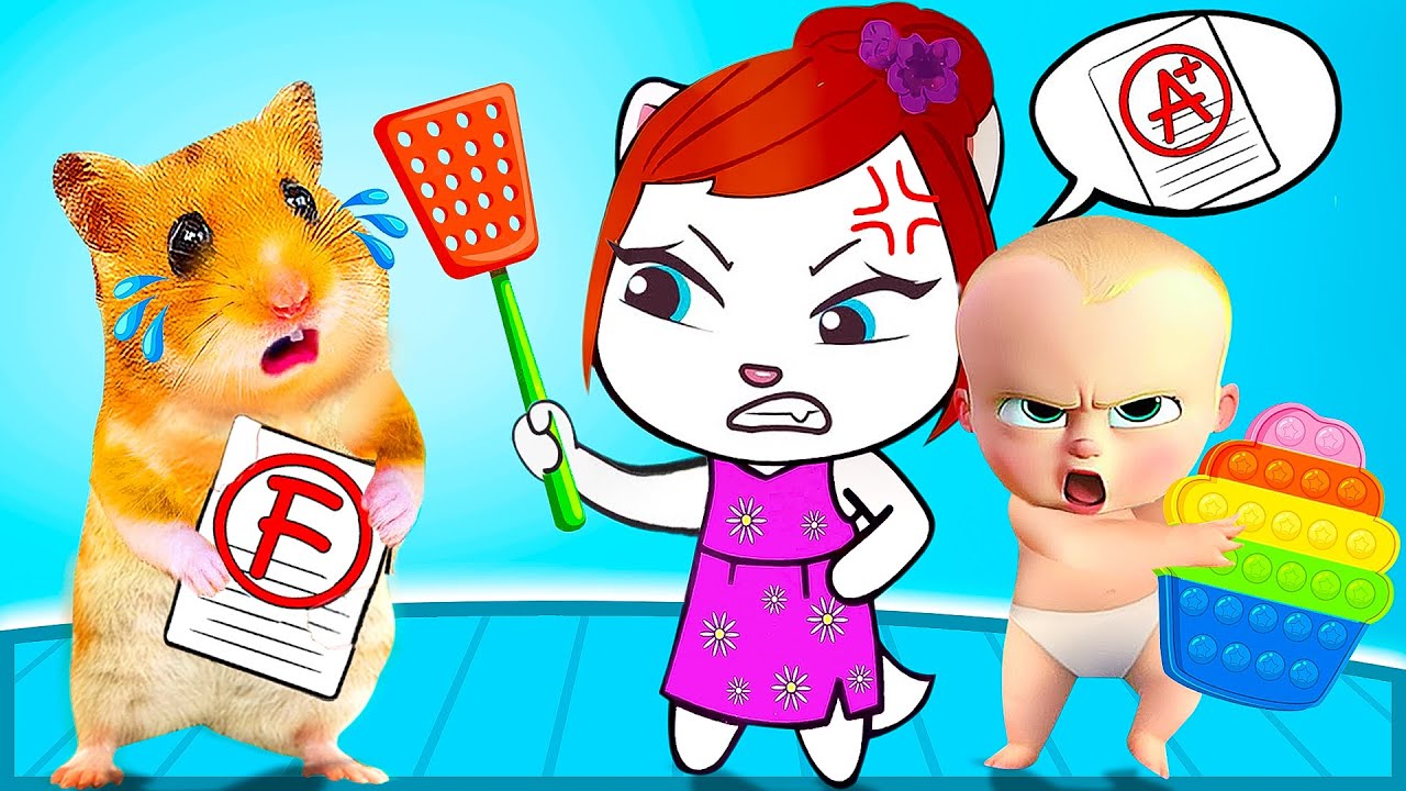 I'm Sorry Angela! Don't Mad At Hamster MiMi | Cartoon by MINI HAMSTER - YouTube