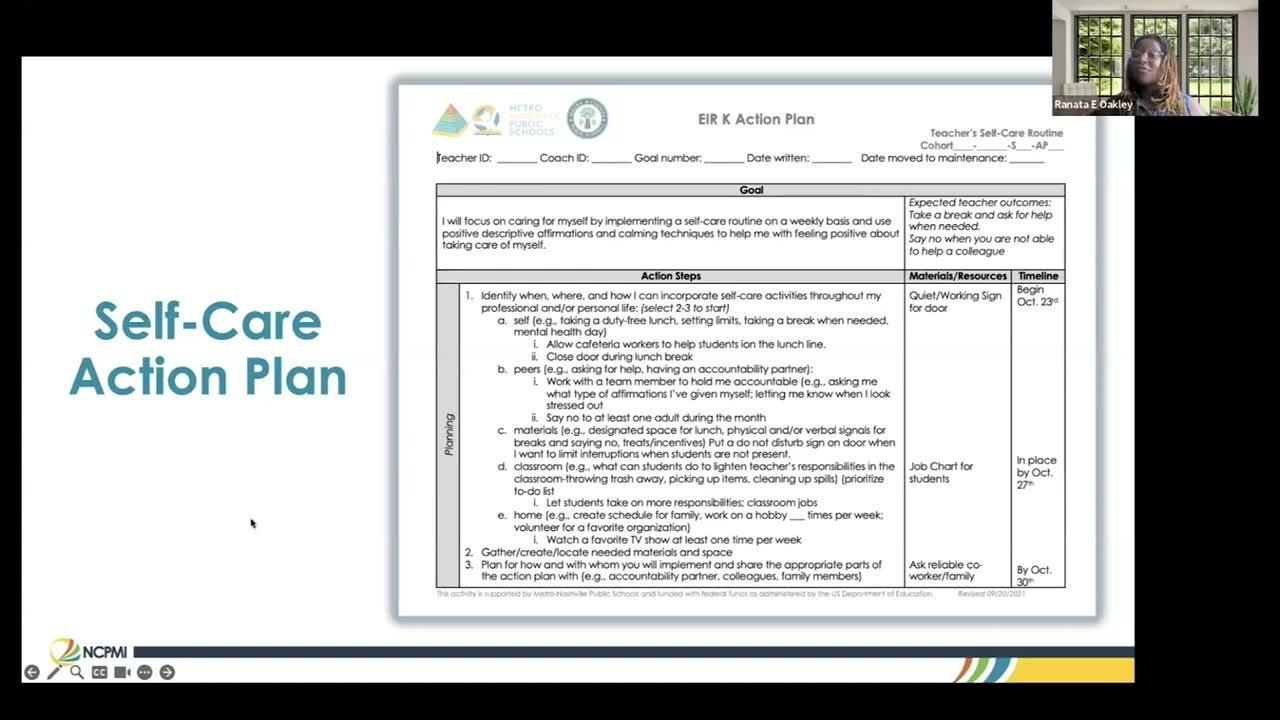 Early Childhood Teacher Self-Care Action Plan - YouTube