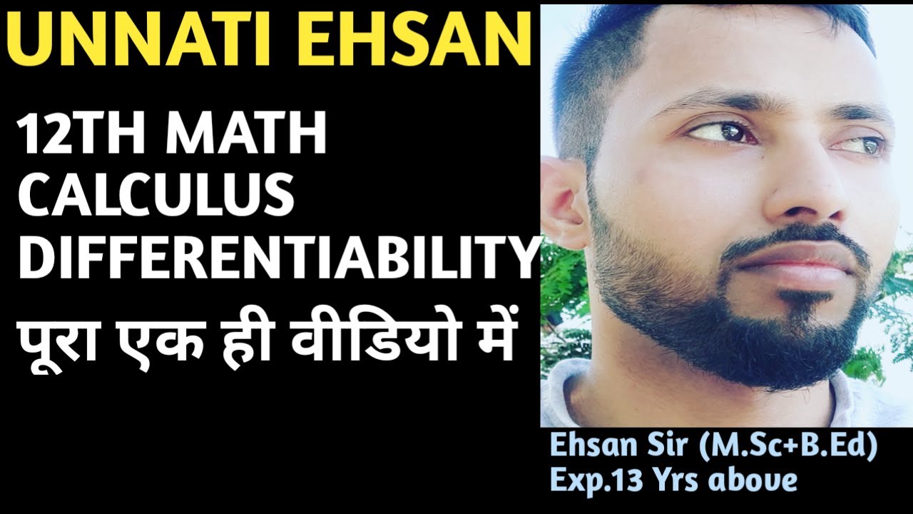 12th mathematics | calculus | differentiability | differentiability in one shot | unnati ehsan ...