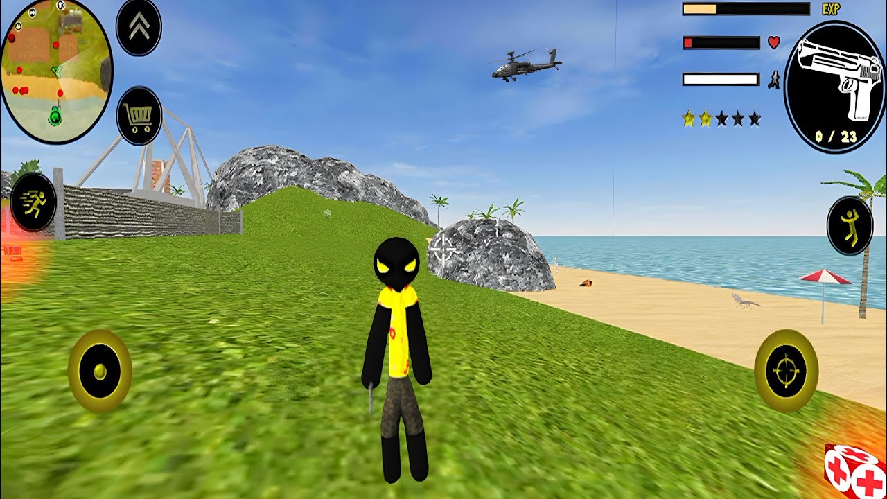 Grand Stickman Spider Rope Hero Vice Town #4 - Android Gameplay - YouTube