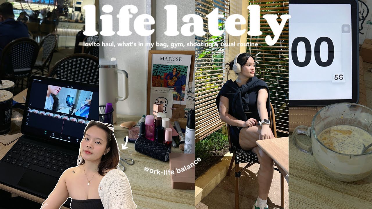 WEEKLY VLOG • Work-Life balance 🫶🏻, What’s in my bag? 👛, gym, going to cafes ☕️ & lovito haul ...