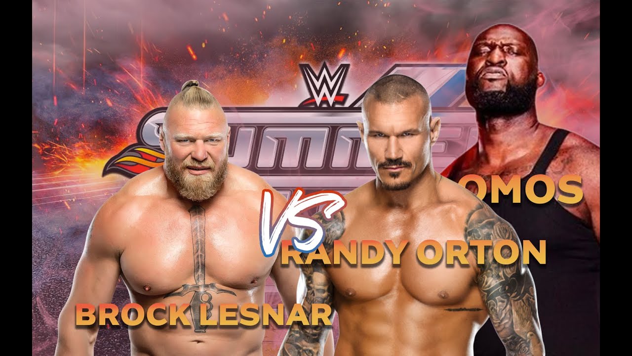 WWE 2K23 - Brock Lesnar vs Omos & Randy Orton PC™ [4K60] - YouTube