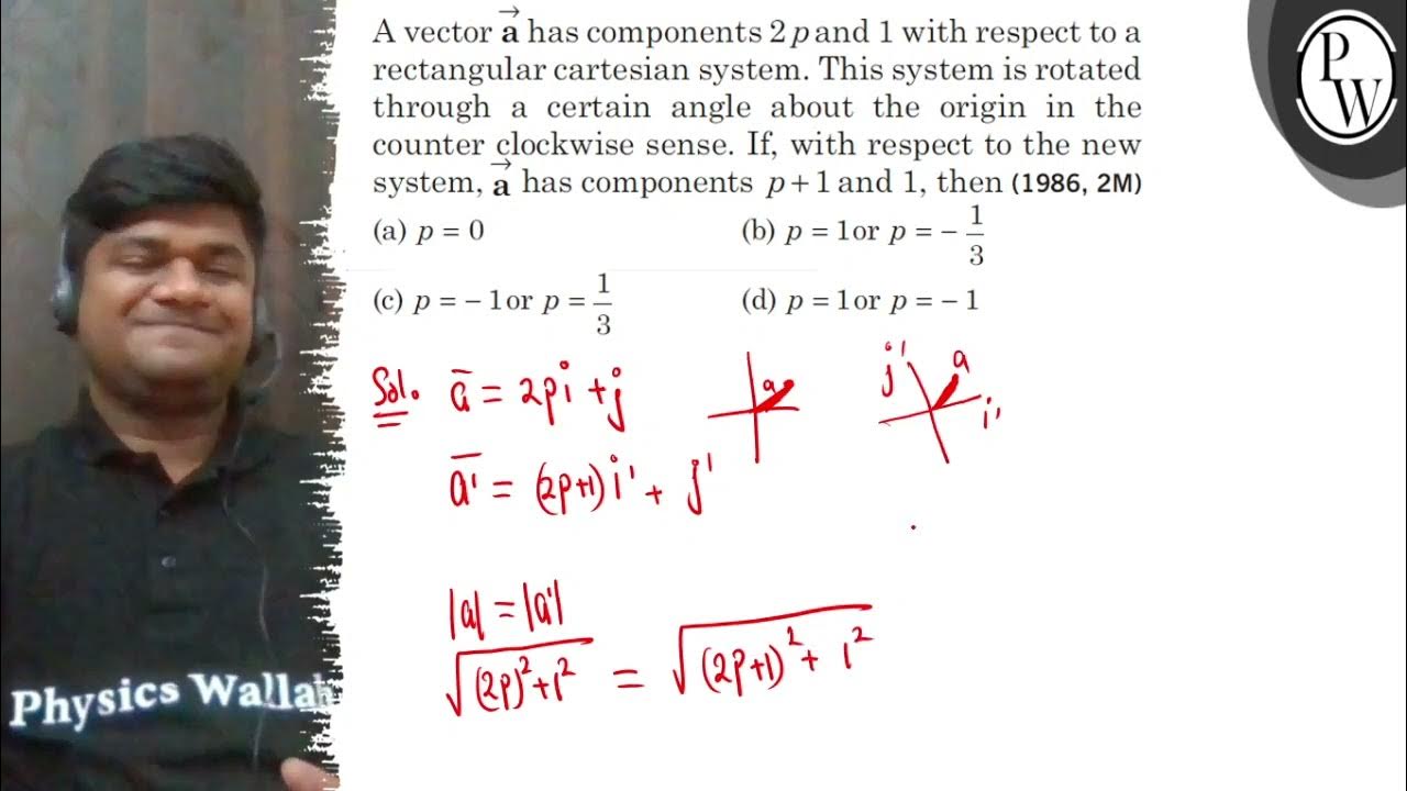A vector a⃗ has components 2and 1 with respect to a rectangular ...