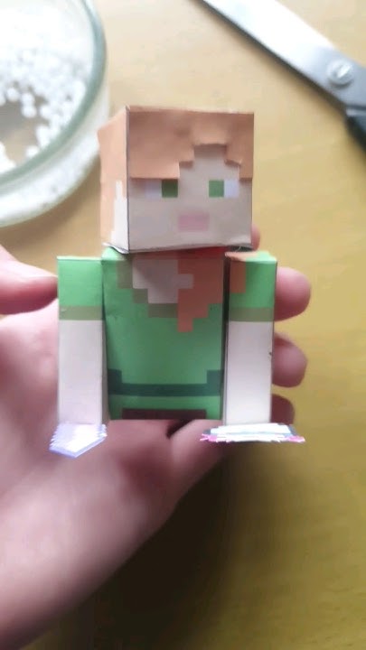 Making paper minecraft Alex to join minecraft steve! #art #minecraft # ...