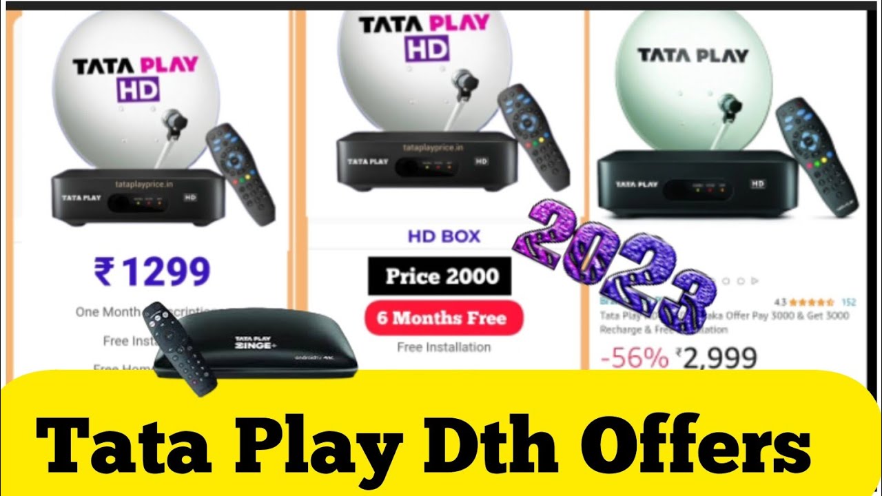 Tata Play New Connection price | Tata Play Binge+ Set top box| Tata ...