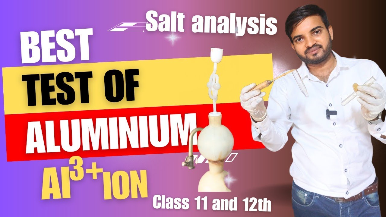 Test for aluminium (Al3+) ion salt analysis NEET /JEE class 11th and ...