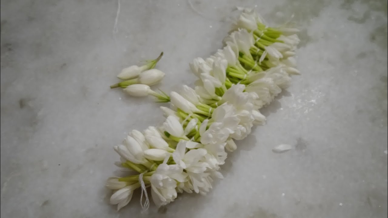 Normal method &Easy type to make flower garland/How to make flower ...