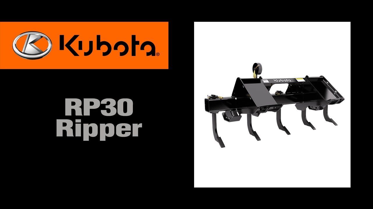 Kubota RP30 Rippers - YouTube