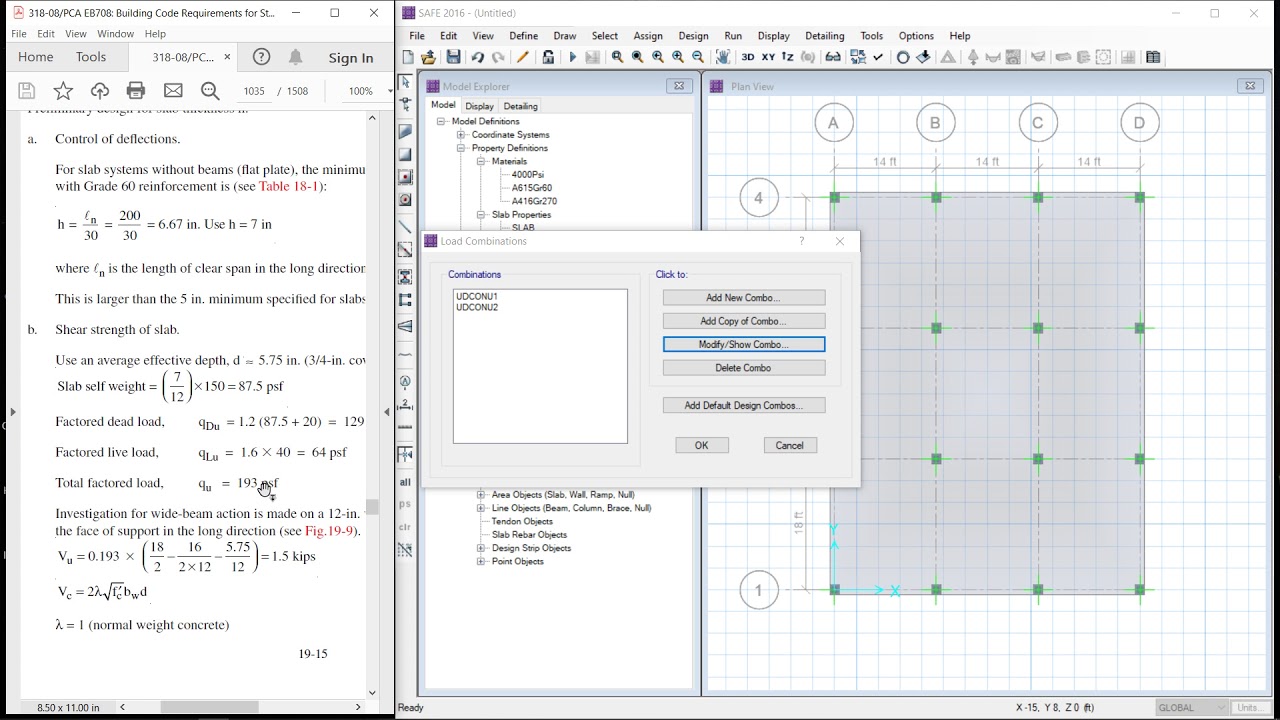 Design of two way flat slab by CSI SAFE - YouTube