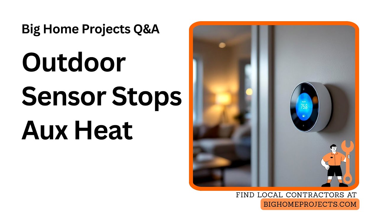Outdoor sensor lockout stops auxiliary heat when cold - YouTube