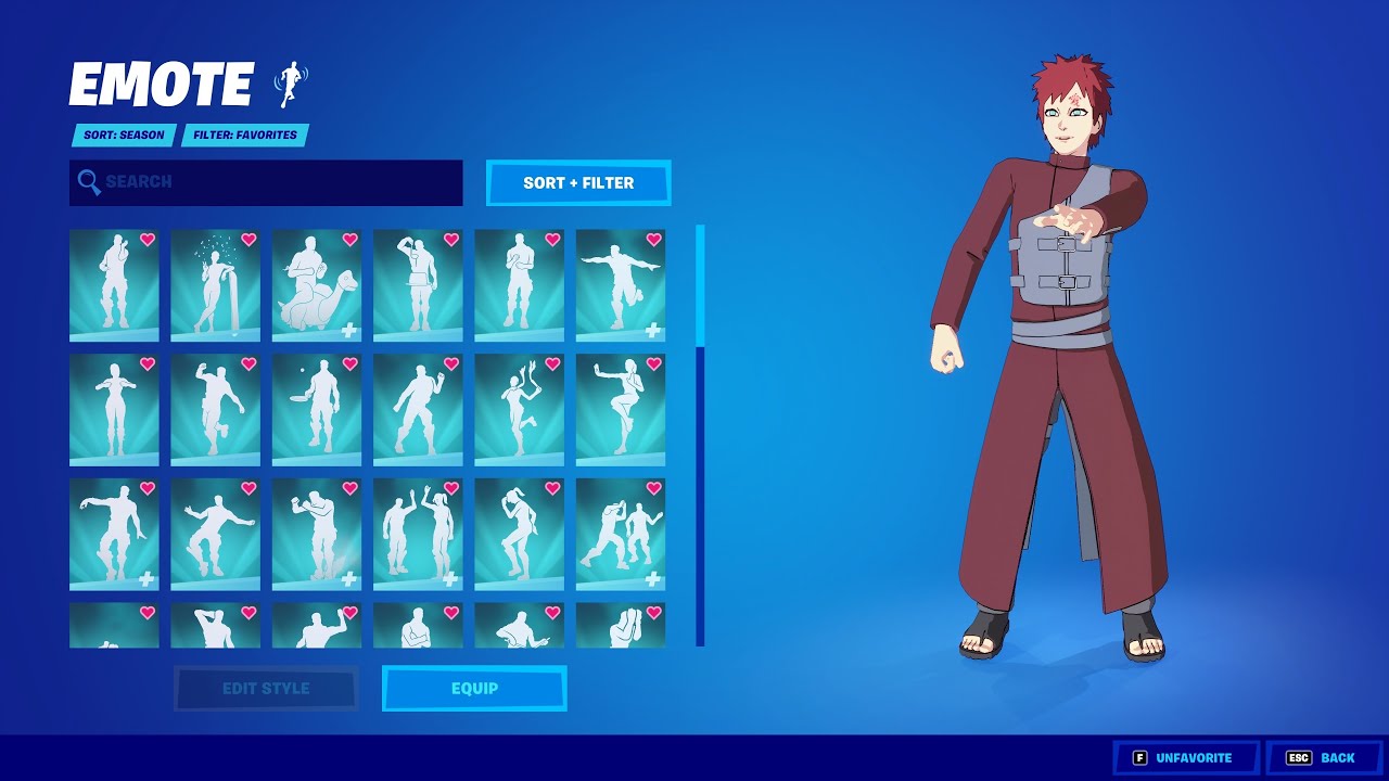 ALL FORTNITE ICON SERIES AND [NEW] TIKTOK EMOTES (fortnite gaara ...