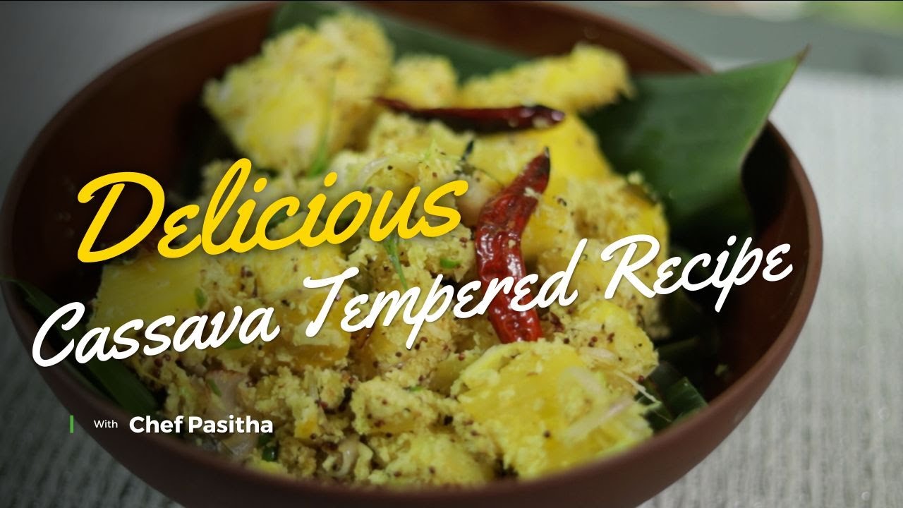 Delicious Cassava Tempered Recipe | Spicy Kochchi manioc Sambal - YouTube