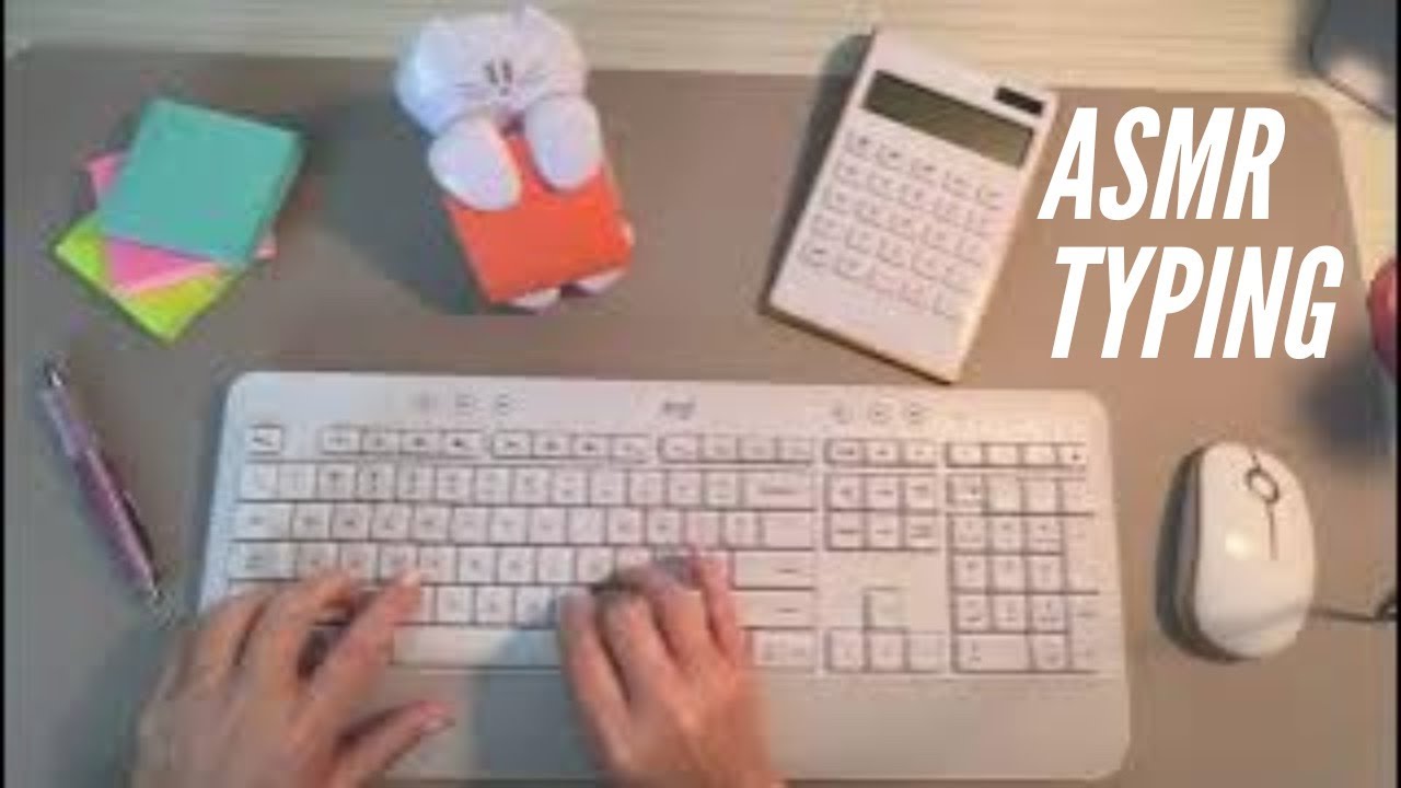 ASMR Typing | ASMR Keyboard Typing | No music | No Talking | Background Noise - YouTube