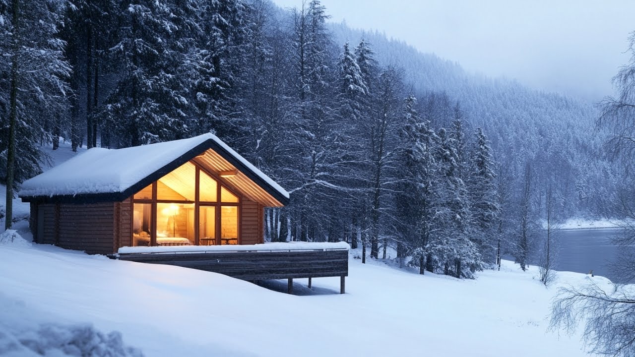 Relaxing Snowfall 10 Hours - Sound of Light Wind Breeze and Falling ...