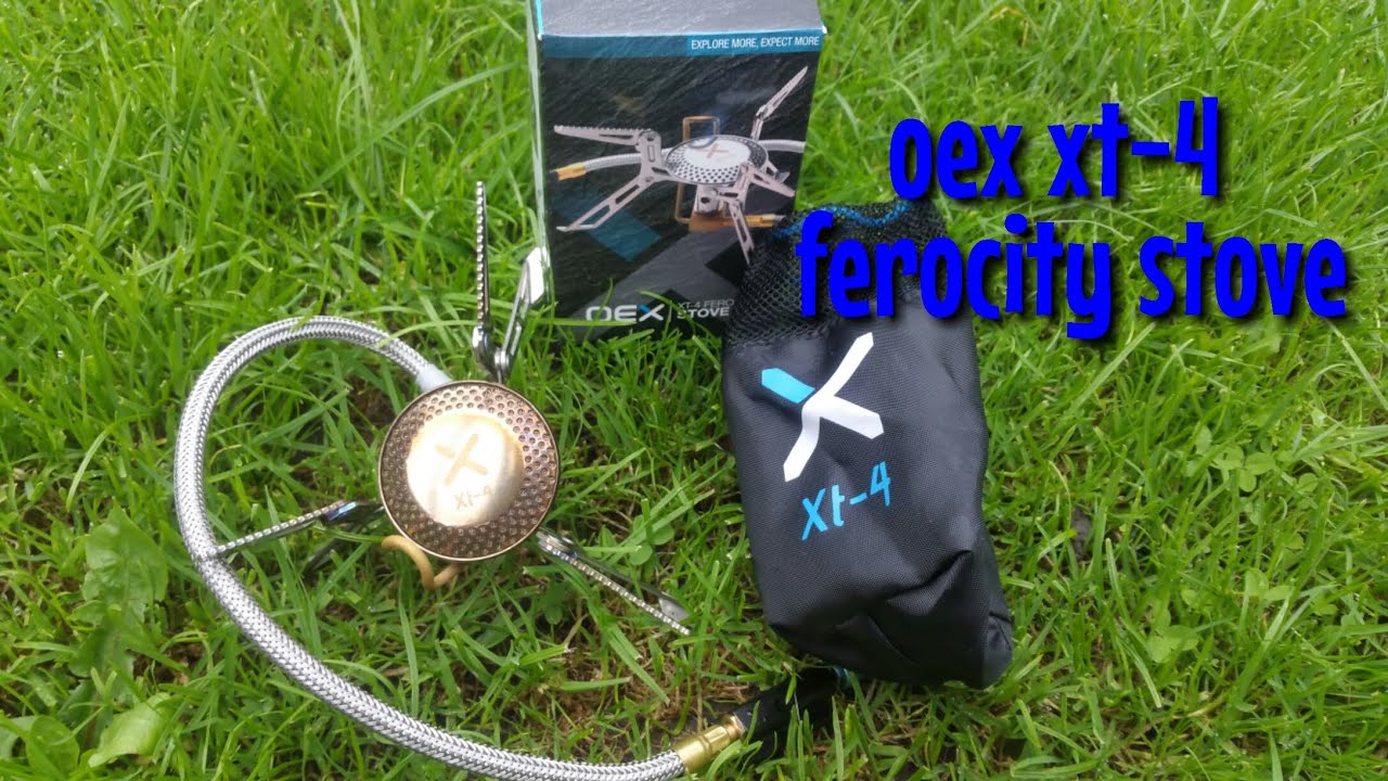 Oex xt-4 ferocity folding gas stove, suitable for hiking or woodland ...