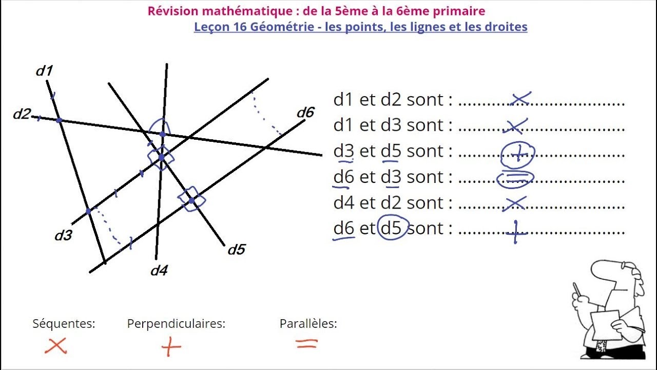 Leçon 16 Géométrie : les points, les lignes et les droites - YouTube