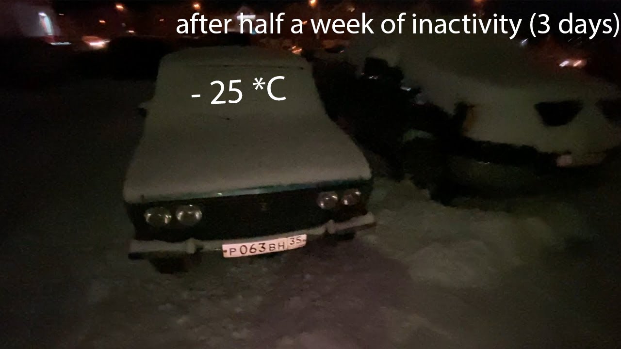 COLD START LADA VAZ 2106 -25*C - YouTube