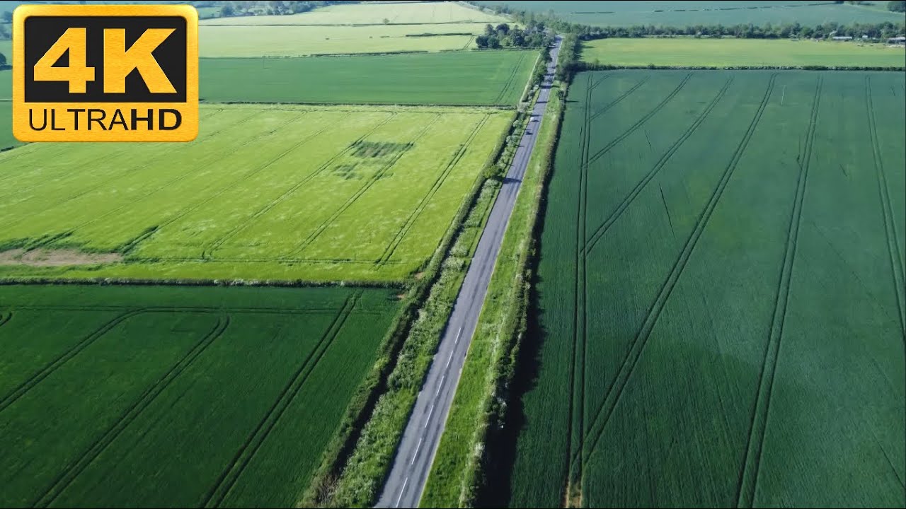 Drone Shot Flying Over Country Road - Drone Footage as a Road / Drone ...