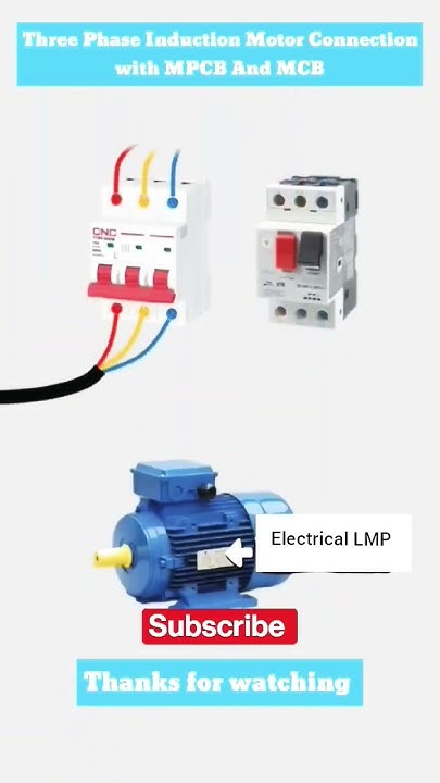 three phase induction motor connection with MPCB - YouTube