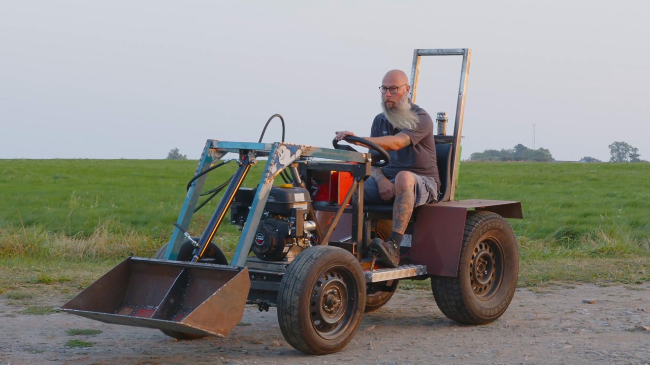 Homemade TRACTOR for Gardening and Hauling - YouTube