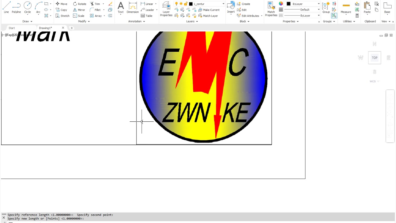 AutoCad insert bitmap, center mark - YouTube