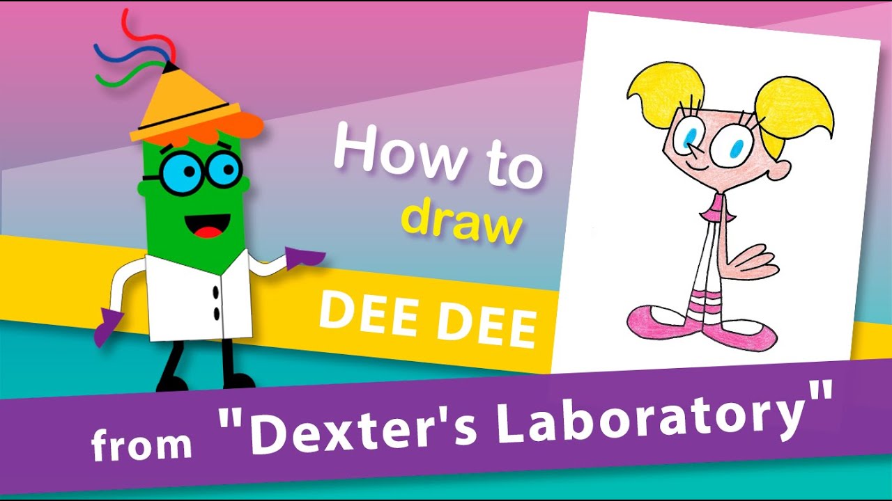 How to draw Dee Dee from "Dexter's Laboratory". Drawing with Easy Pen ...