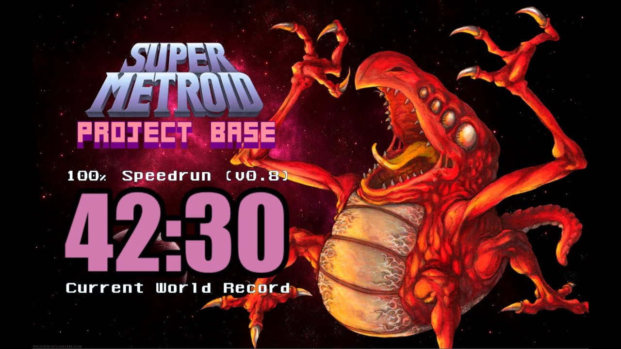 Super Metroid: Project Base v0.8 100% Speedrun in 42:30 [WR] - YouTube