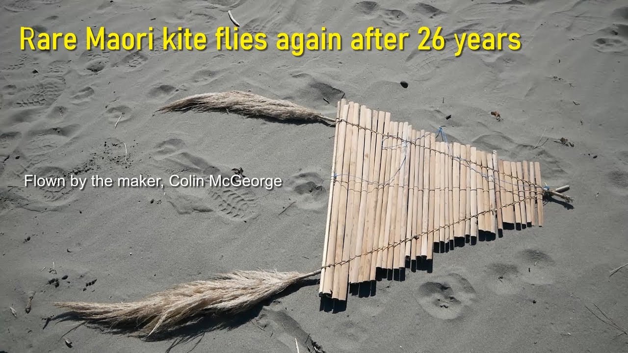 Rare Maori kite flies after 26 years hanging on a wall - YouTube