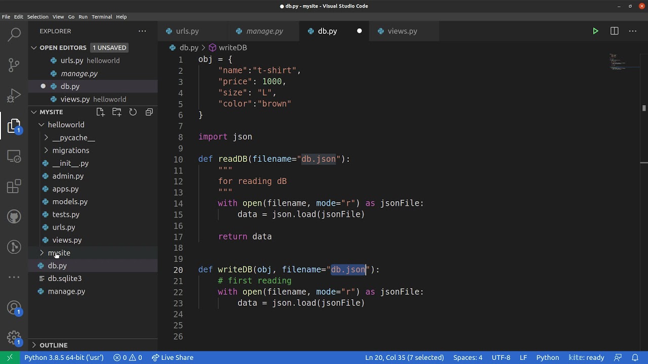 Making Your Own Json Database Autonise Django Youtube 9676