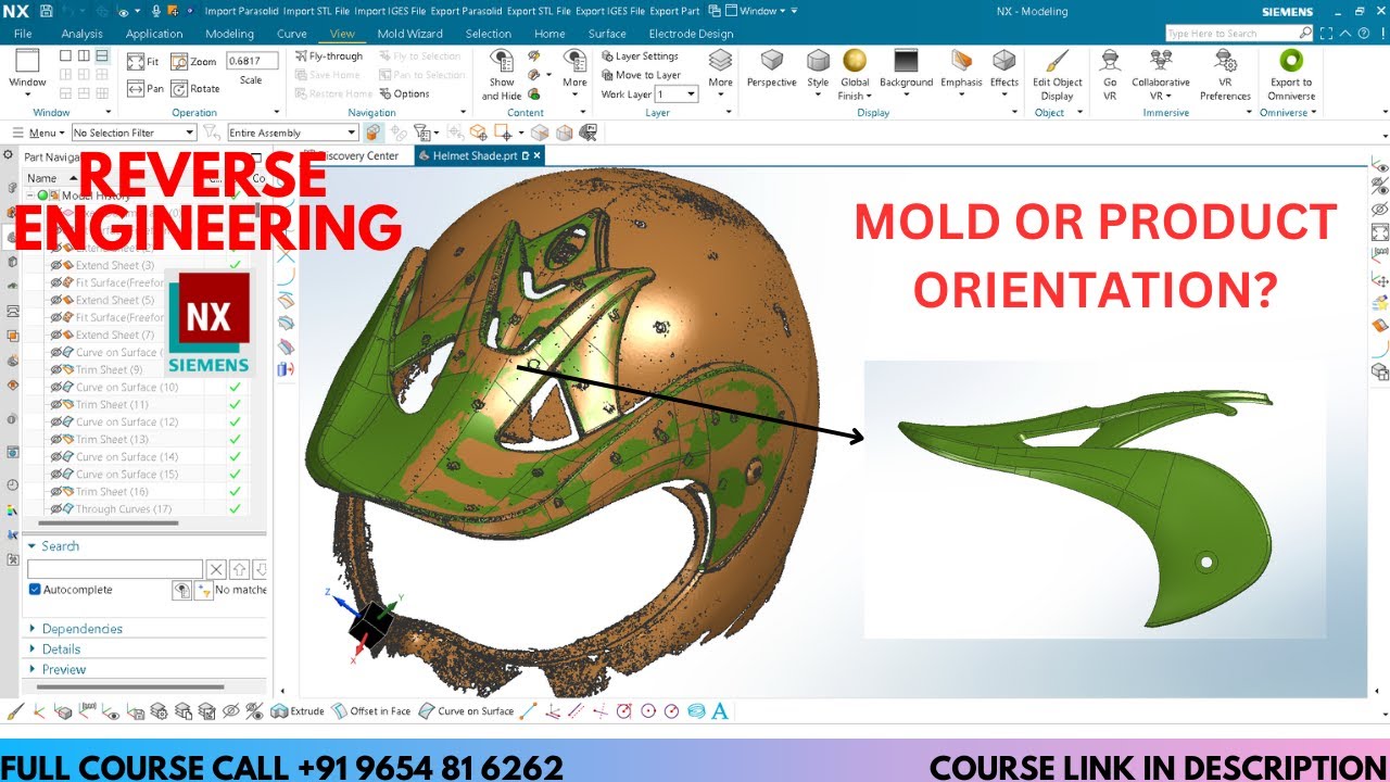 HINDI | 169. Product or Mold Orientation? | Reverse Engineering Course WhatsApp/Call +91 ...