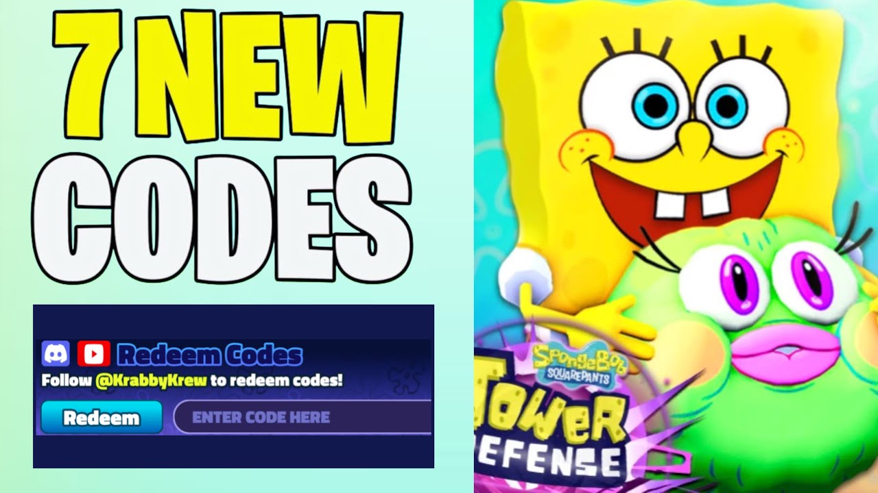 *NEW* All Working UPDATE 29 CODES FOR SPONGEBOB TOWER DEFENSE ...