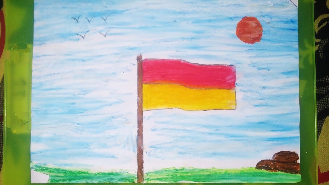 Karnataka Rajyotsava drawing for kids/karnataka flag drawing/karnataka ...