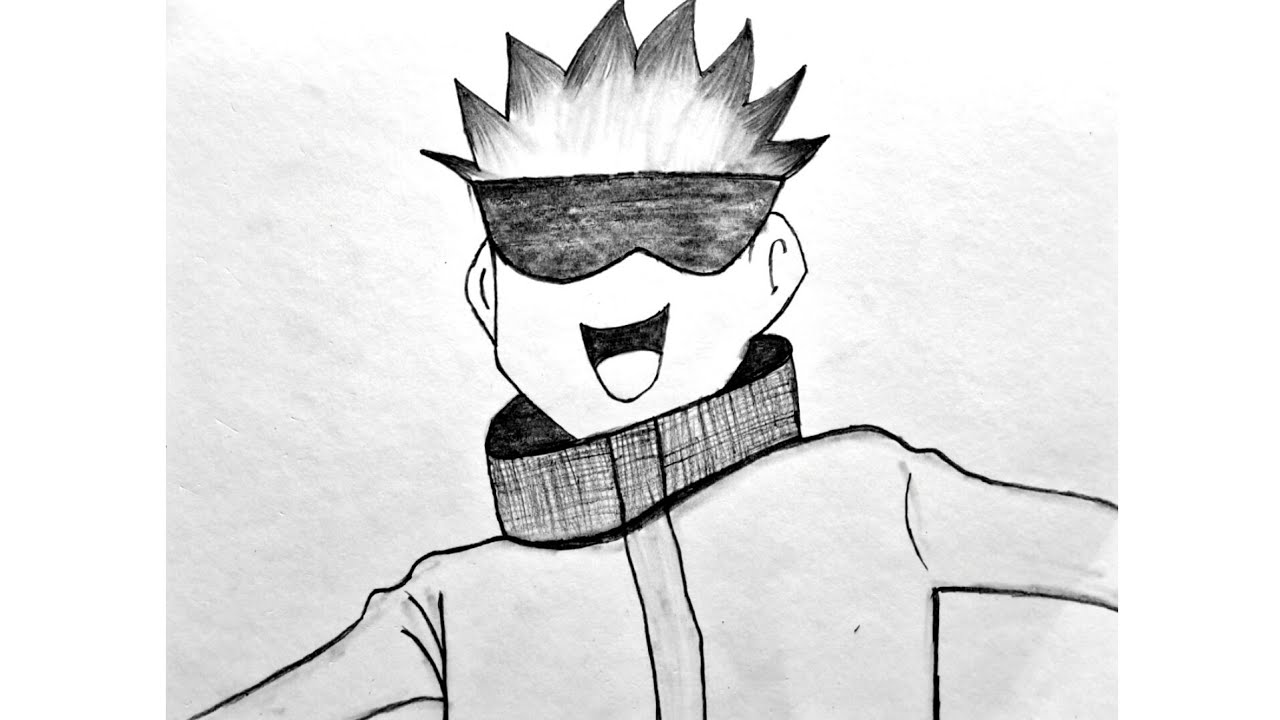How to draw Satoru Gojo anime boy drawing || jujutsu kaisen drawing ...