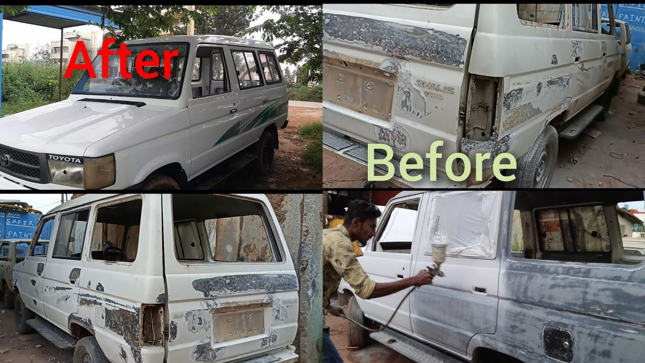 toyota qualis2001 model full Tinkering painting - YouTube