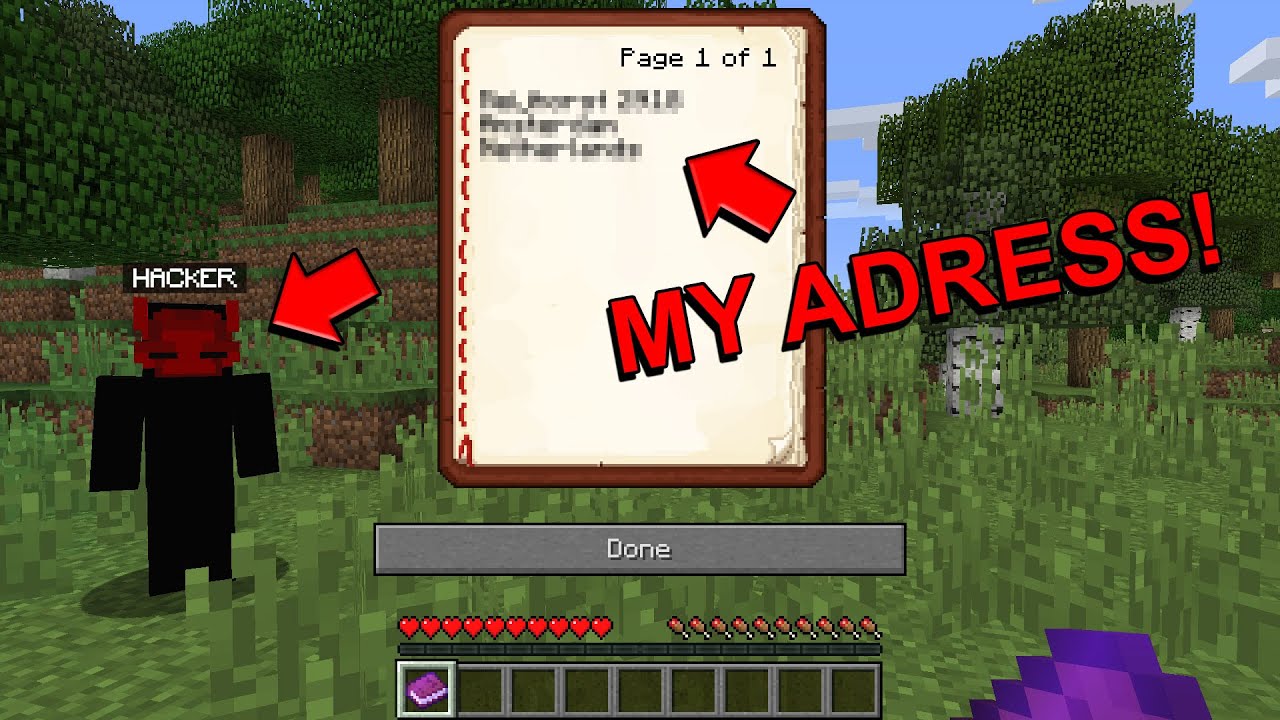 This Creepy Minecraft Hacker Found my Real Life Address... (Scary ...