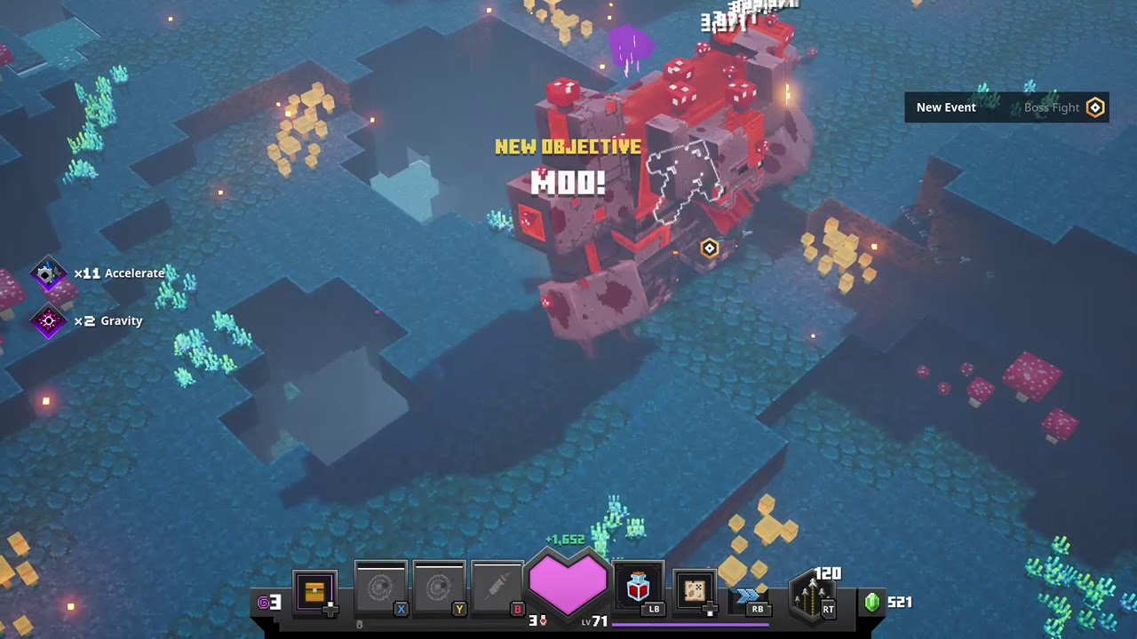 Minecraft Dungeons Xbox - Worlds Fastest Mooshroom Boss Kill! - YouTube