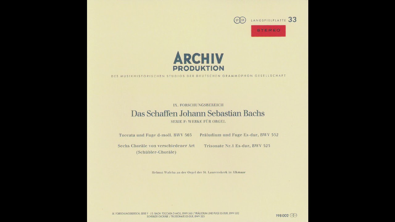 Bach / Walcha / 111 Years Of Deutsche Grammophon (CD53) - YouTube Music