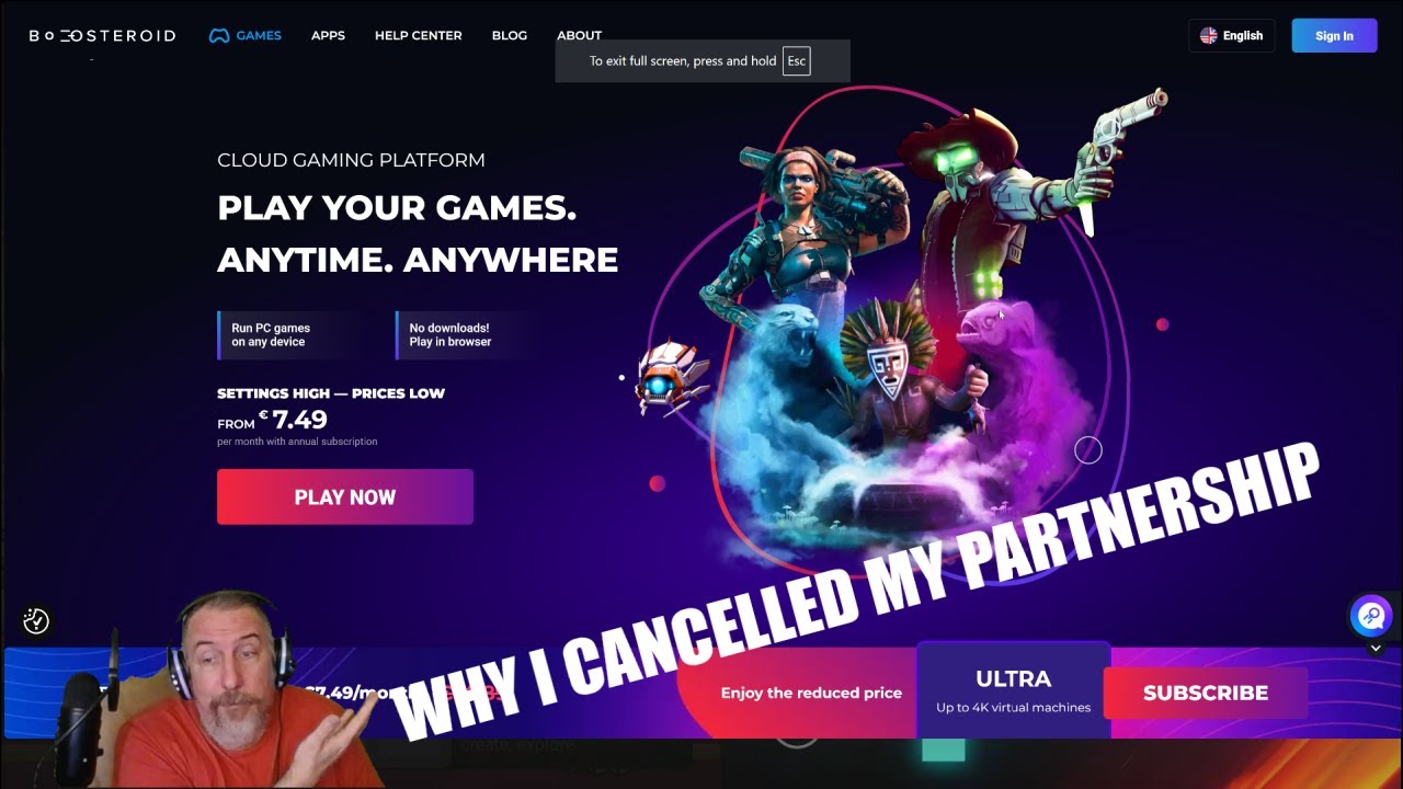 Why I Cancelled My Partnership with Boosteroid Cloud Gaming #boosteroid ...